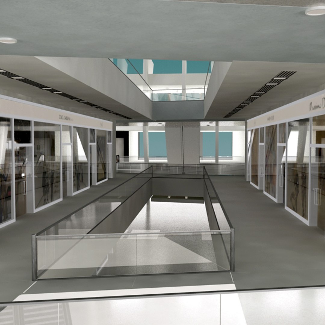 3D shopping mall model - TurboSquid 1226908