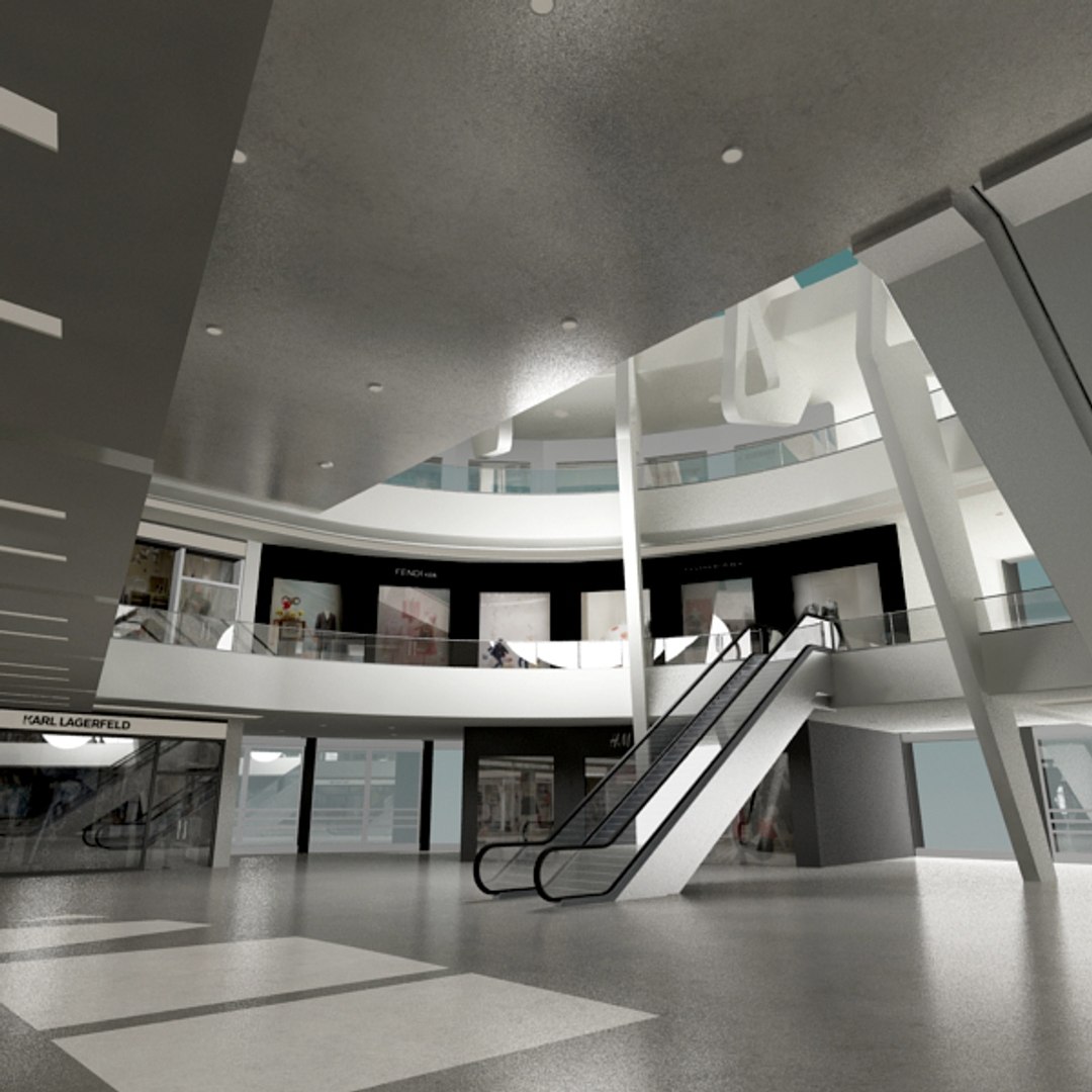 3D shopping mall model - TurboSquid 1226908