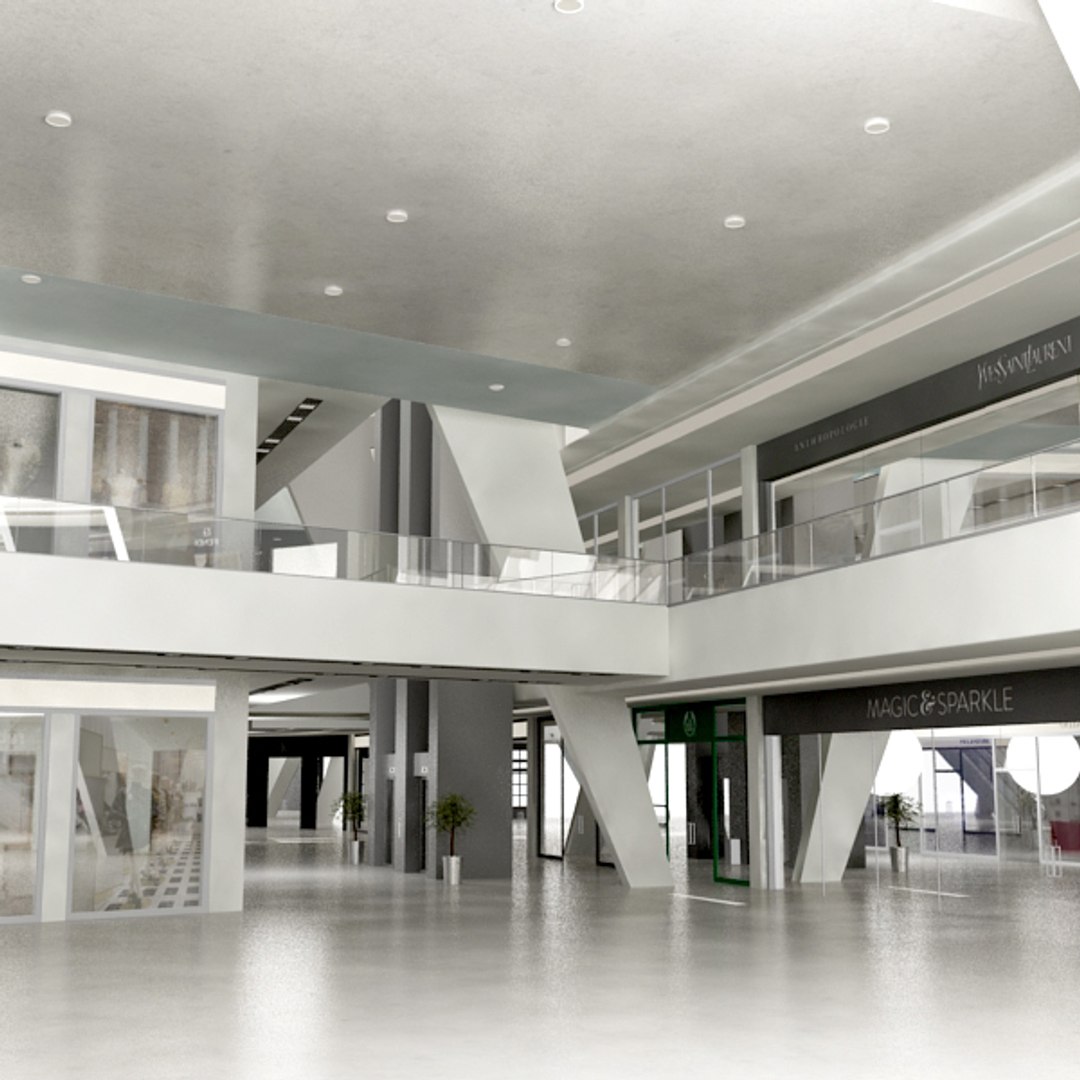 3D shopping mall model - TurboSquid 1226908