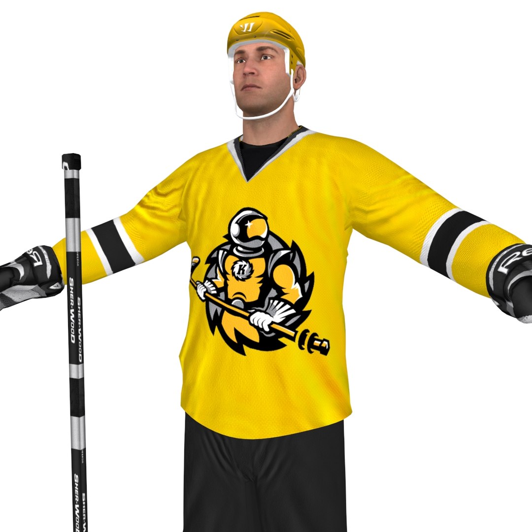 3d Hockey Player Model