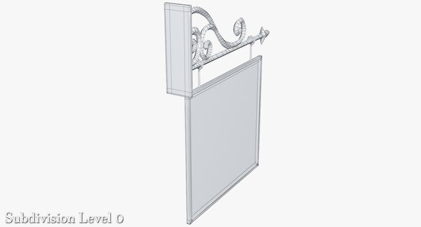 3d retro style sign board