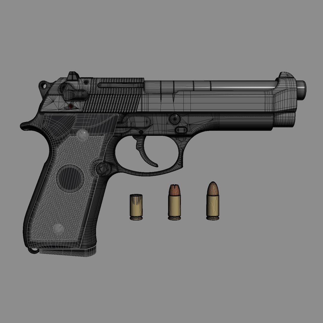 Beretta Pistols 92fs 3d Max