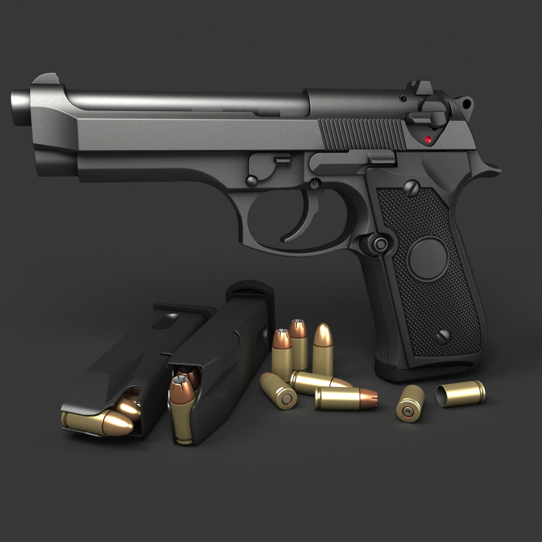 Beretta Pistols 92fs 3d Max