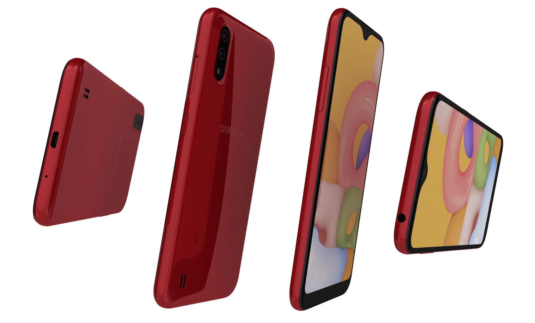 3D Samsung Galaxy A01 Red Model - TurboSquid 1504826