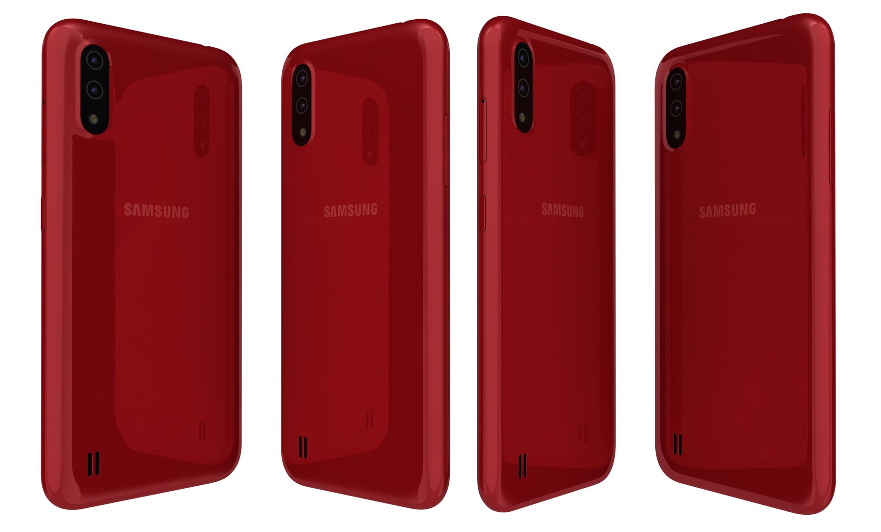 3D Samsung Galaxy A01 Red Model - TurboSquid 1504826