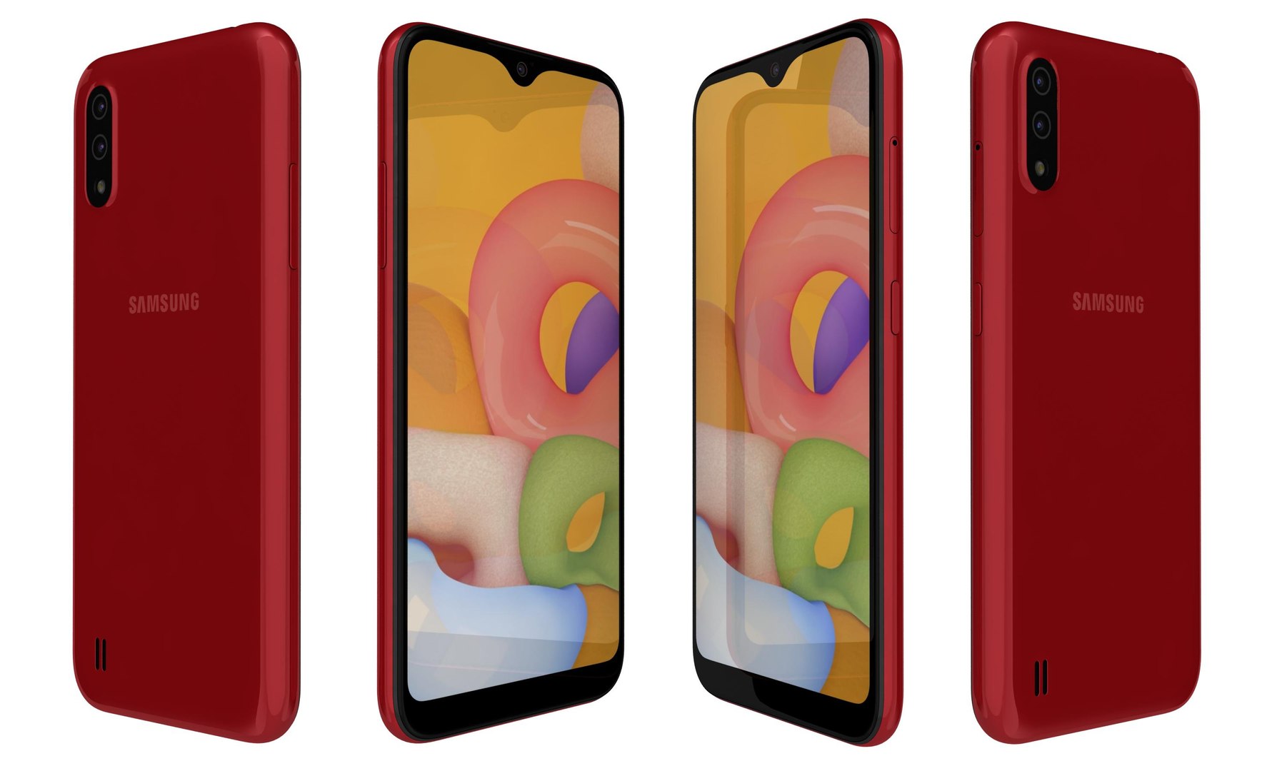 3D Samsung Galaxy A01 Red Model - TurboSquid 1504826