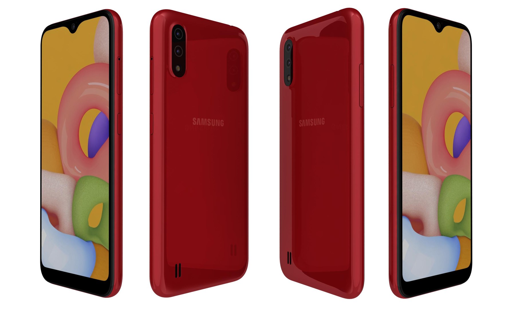 3D Samsung Galaxy A01 Red Model - TurboSquid 1504826