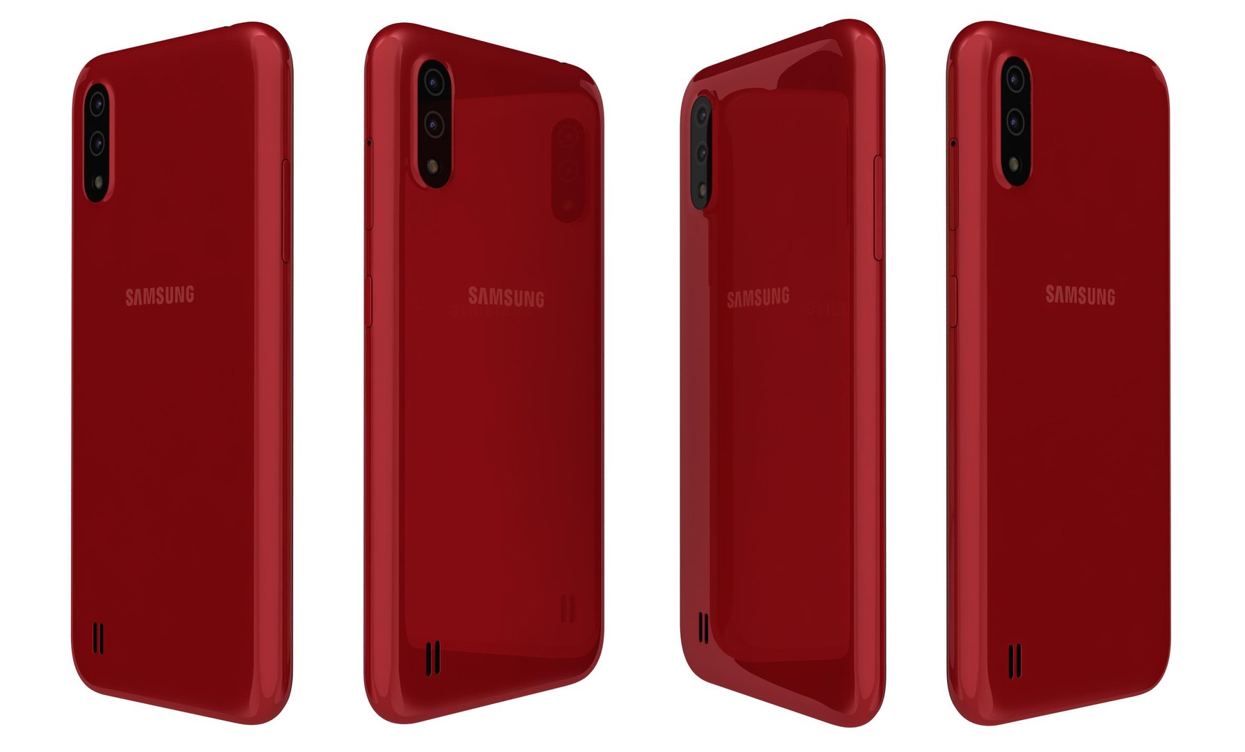 3D Samsung Galaxy A01 Red Model - TurboSquid 1504826