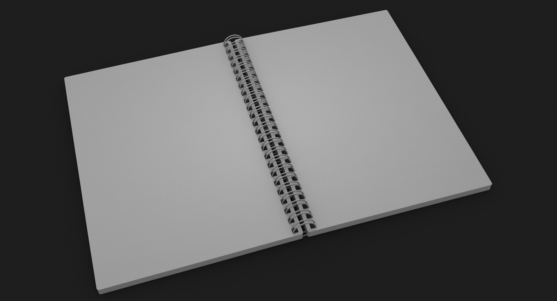 Realistic Open Notebook 2 3D Model - TurboSquid 1166567