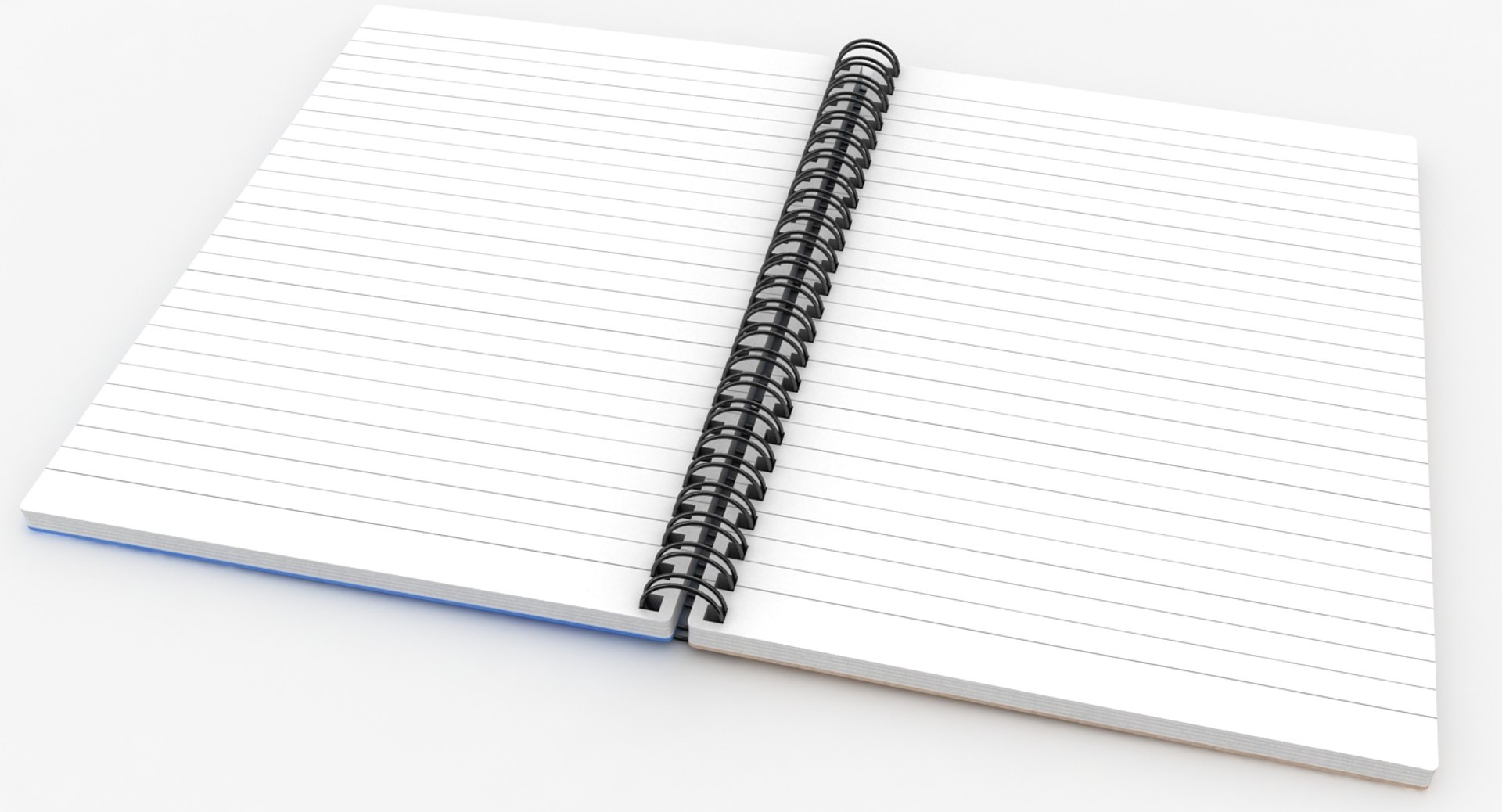 Realistic Open Notebook 2 3D Model - TurboSquid 1166567