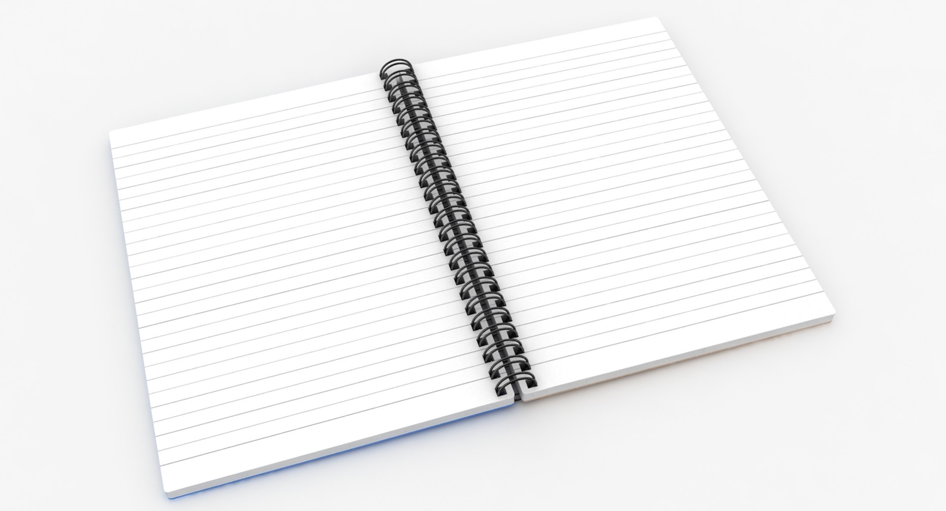 Realistic Open Notebook 2 3D Model - TurboSquid 1166567