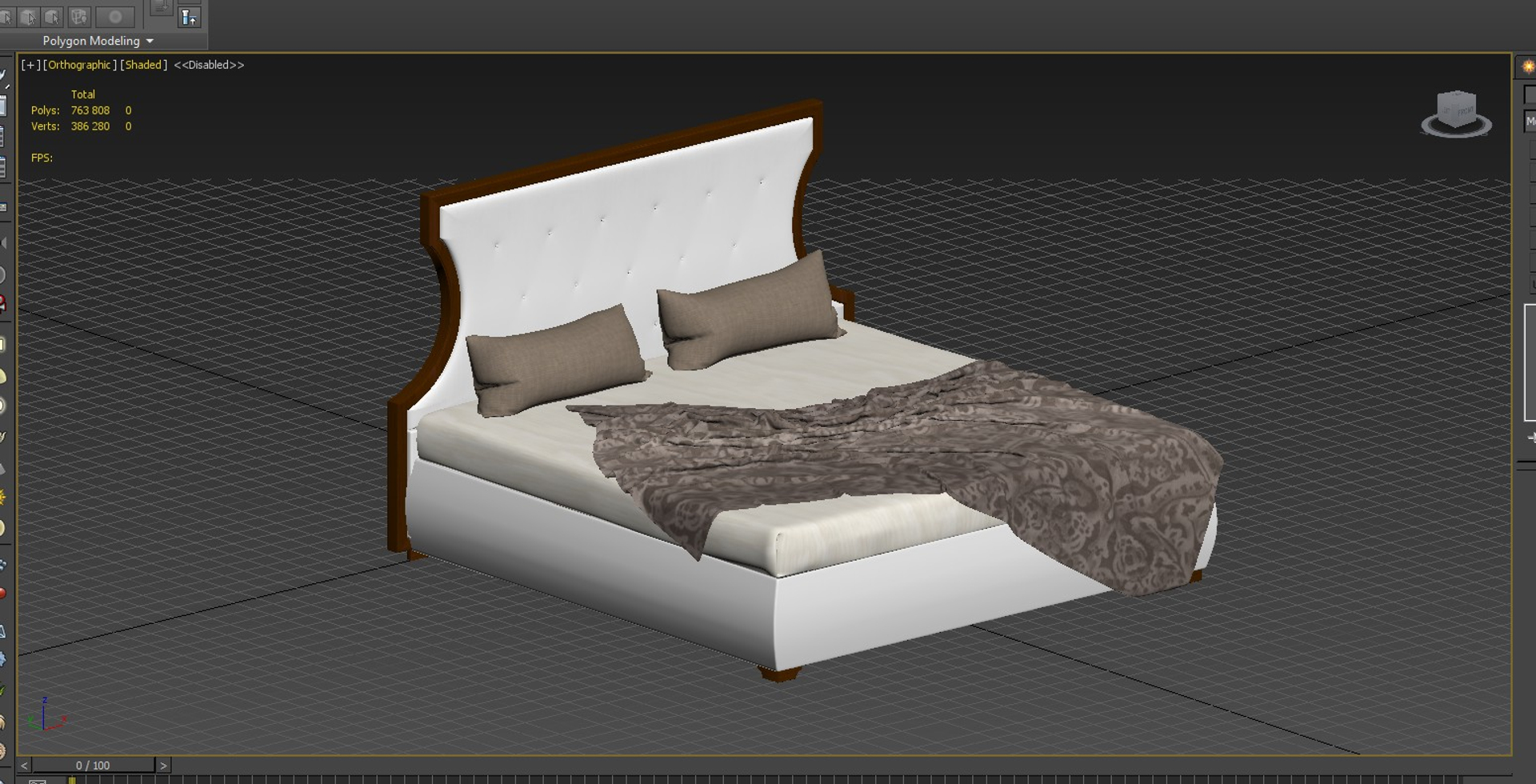 3d model bed letto royale