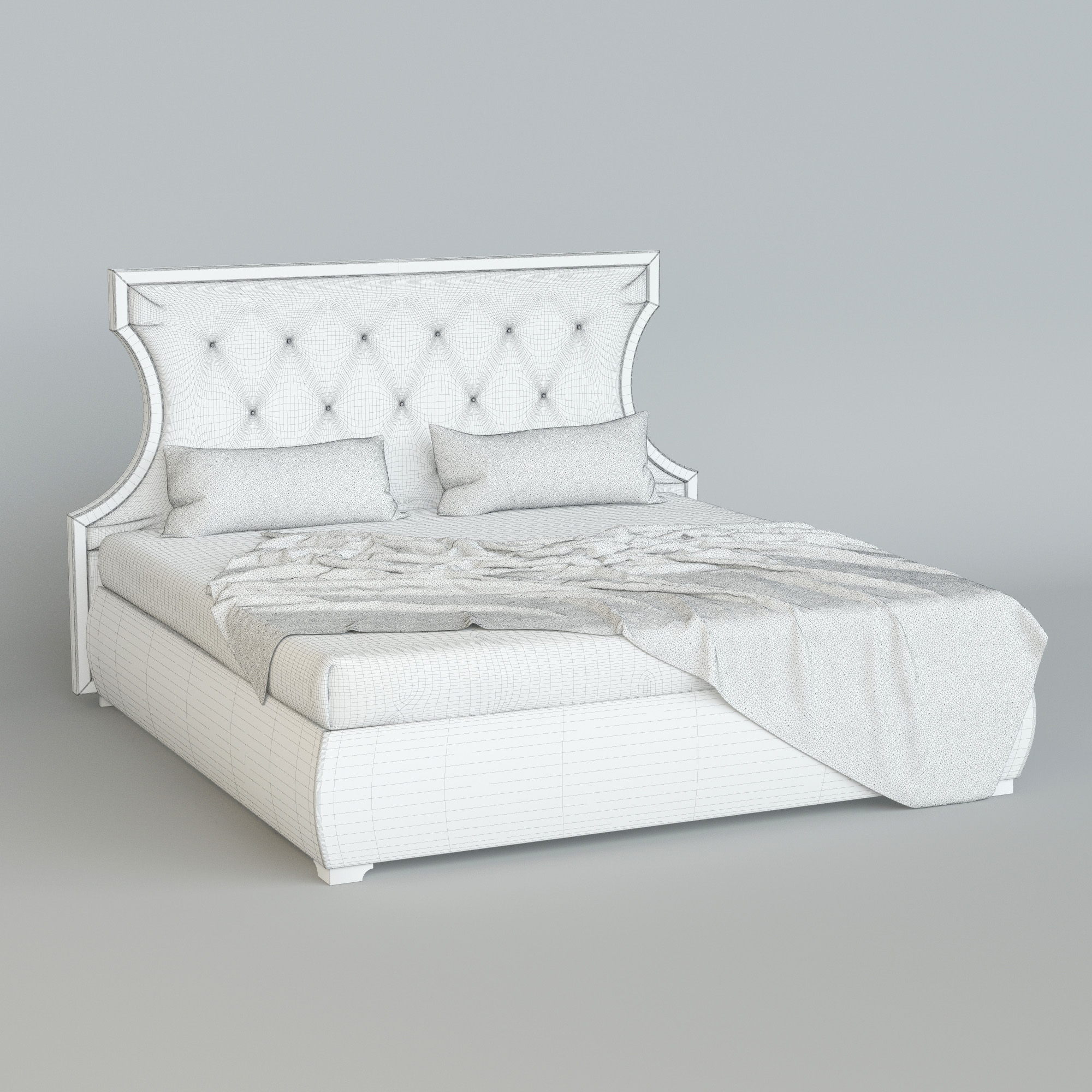 3d model bed letto royale