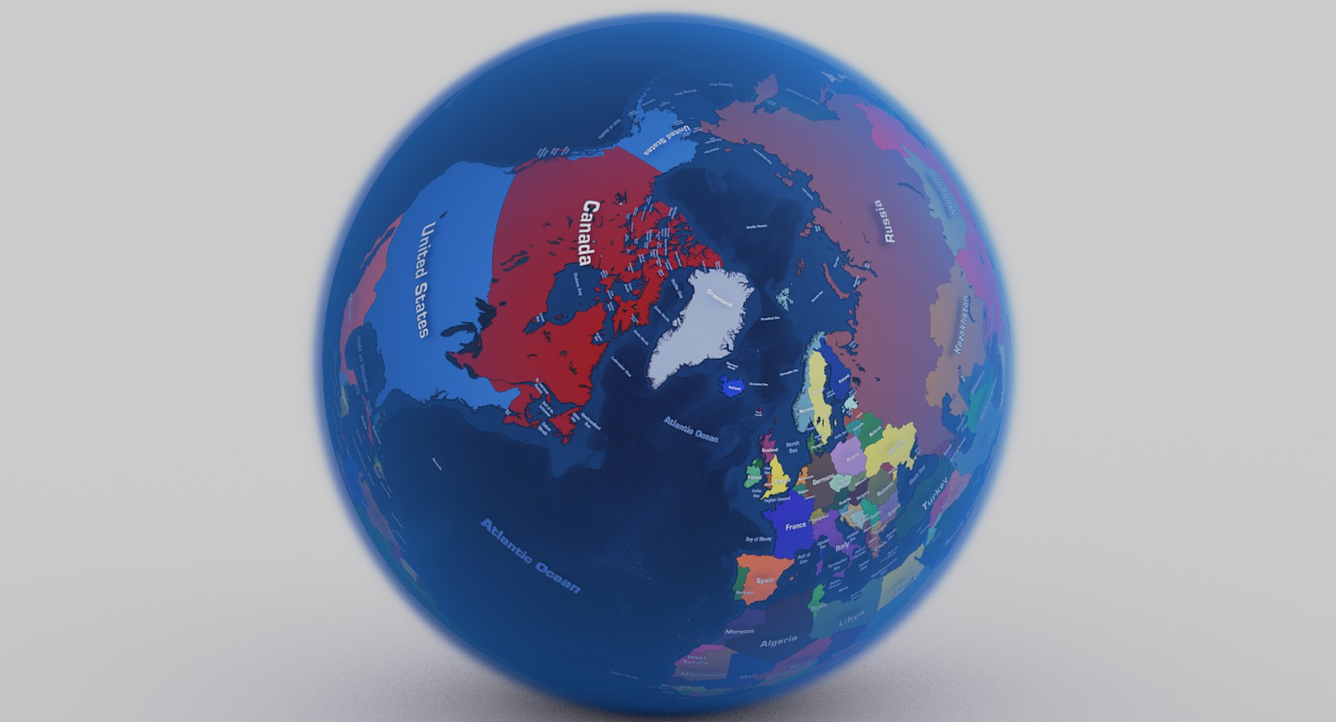 3D geopolitical earth globe 16k model - TurboSquid 1272683