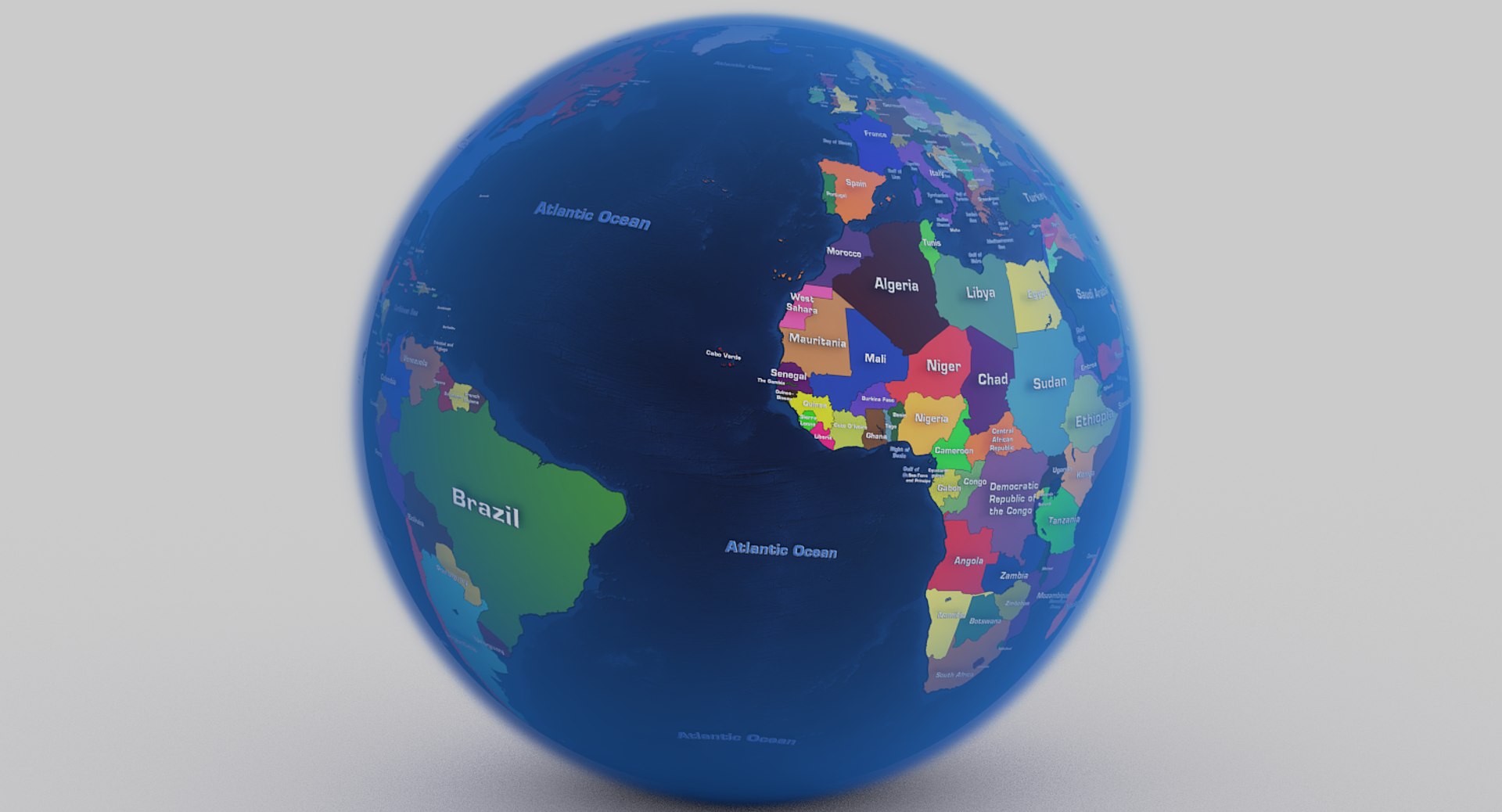 3D geopolitical earth globe 16k model - TurboSquid 1272683
