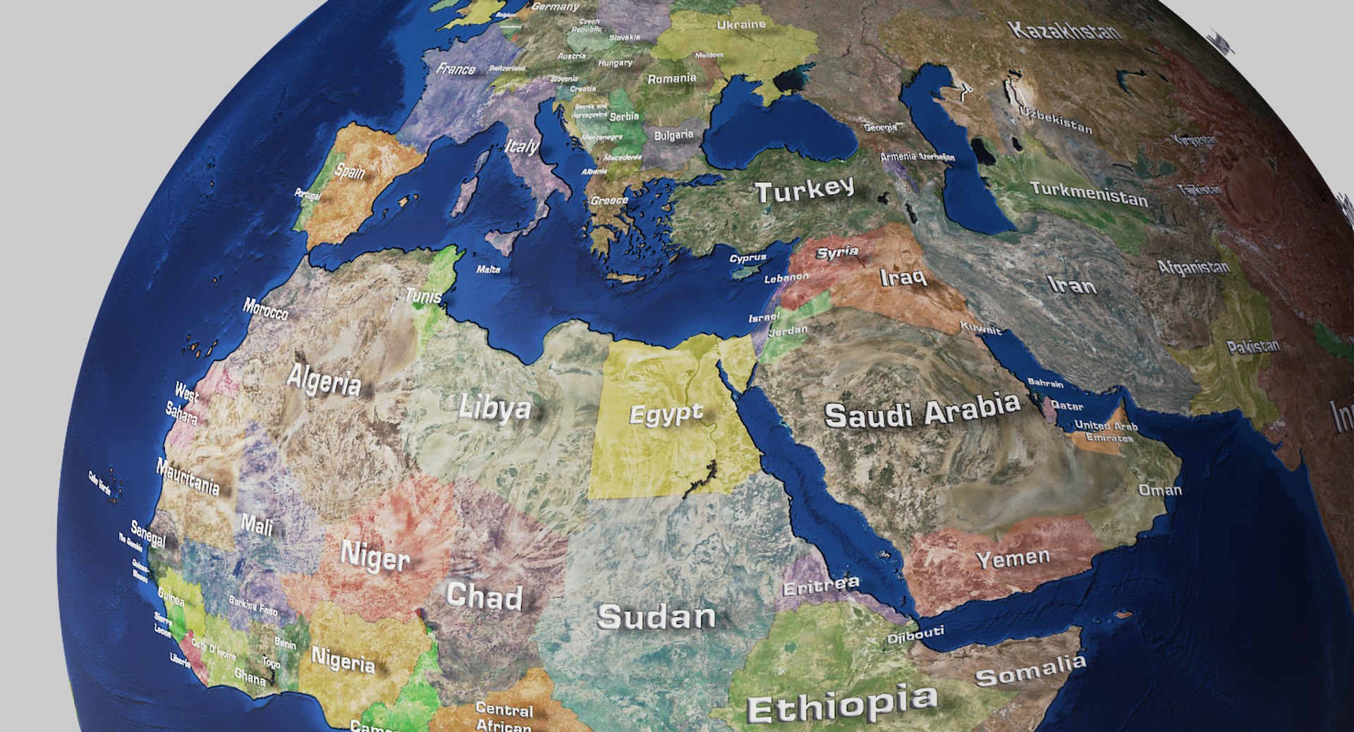 3D geopolitical earth globe 16k model - TurboSquid 1272683