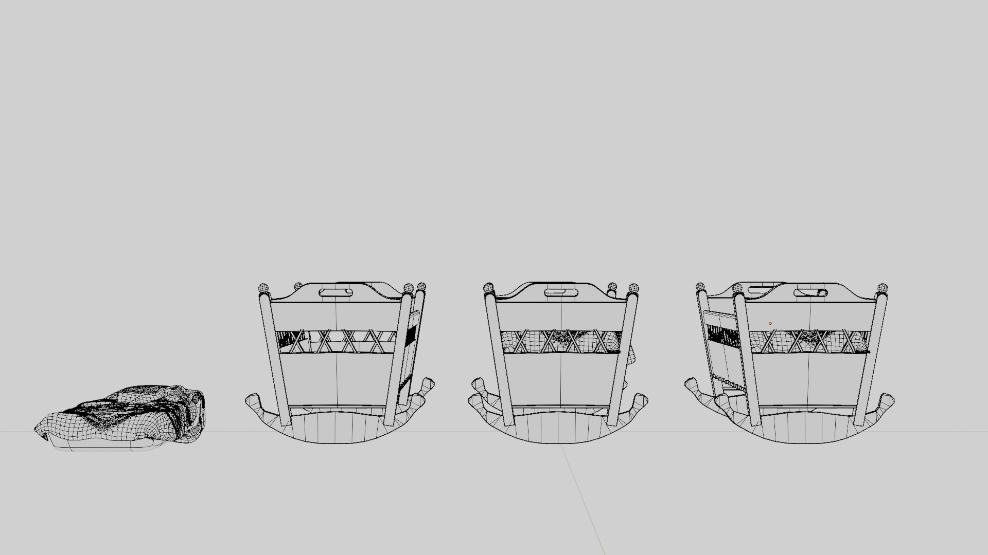 3D Model Old Wooden Baby Cradle 4k Pbr - TurboSquid 2164494