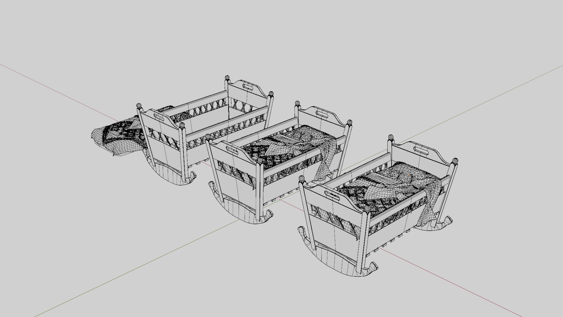 3D Model Old Wooden Baby Cradle 4k Pbr - TurboSquid 2164494