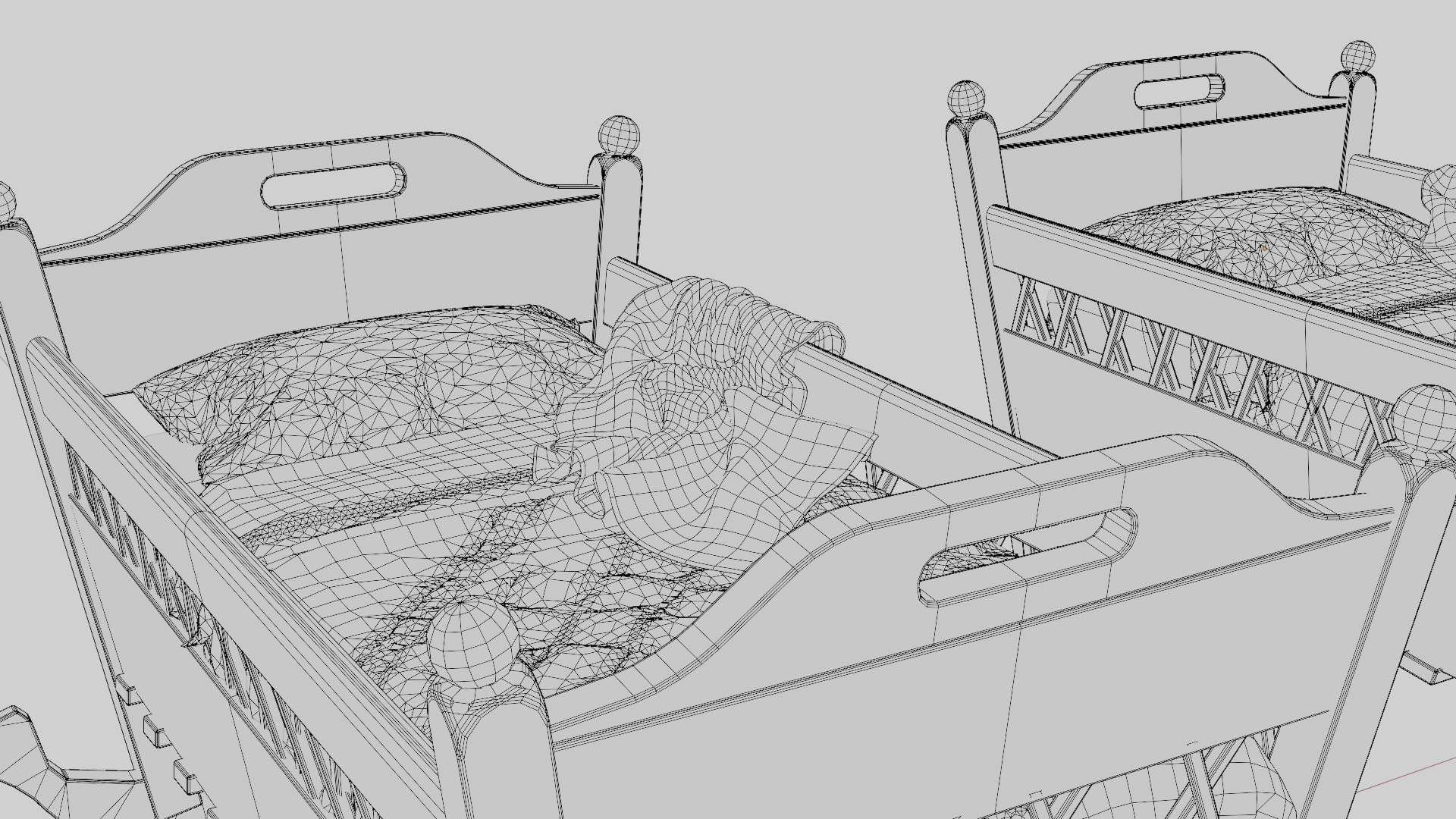 3D Model Old Wooden Baby Cradle 4k Pbr - TurboSquid 2164494