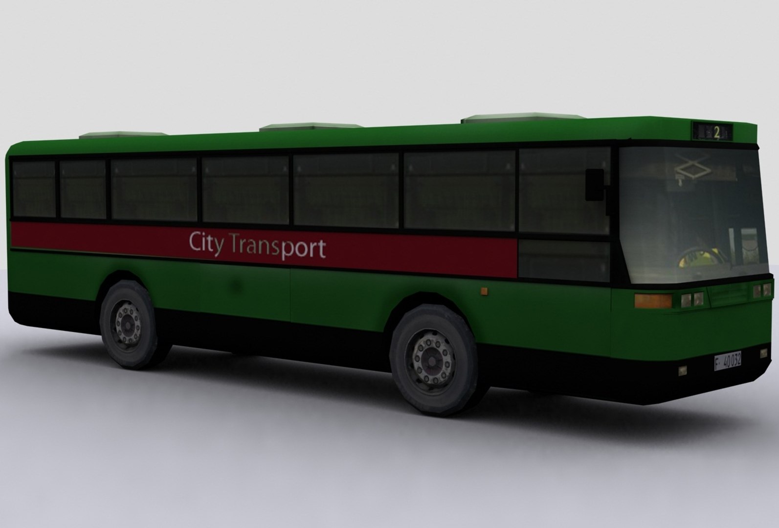 3d Coach City Bus Model