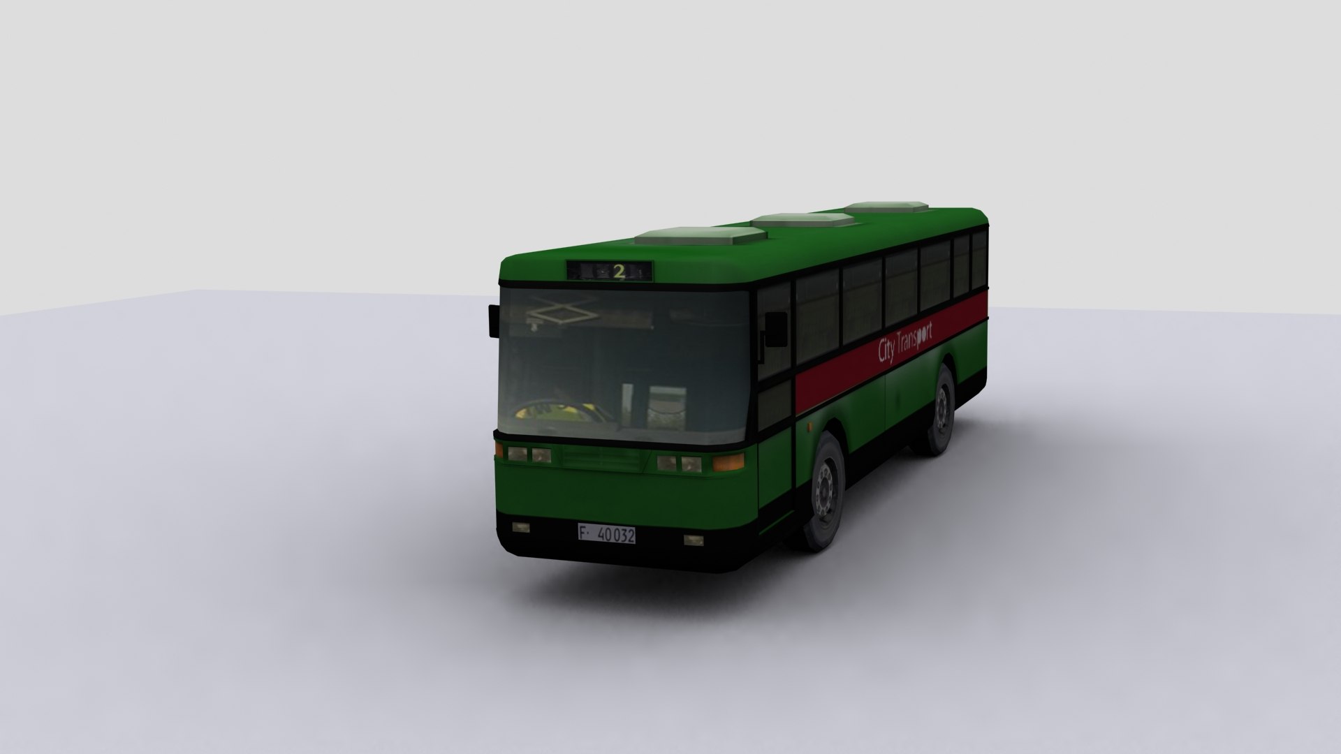 3d Coach City Bus Model
