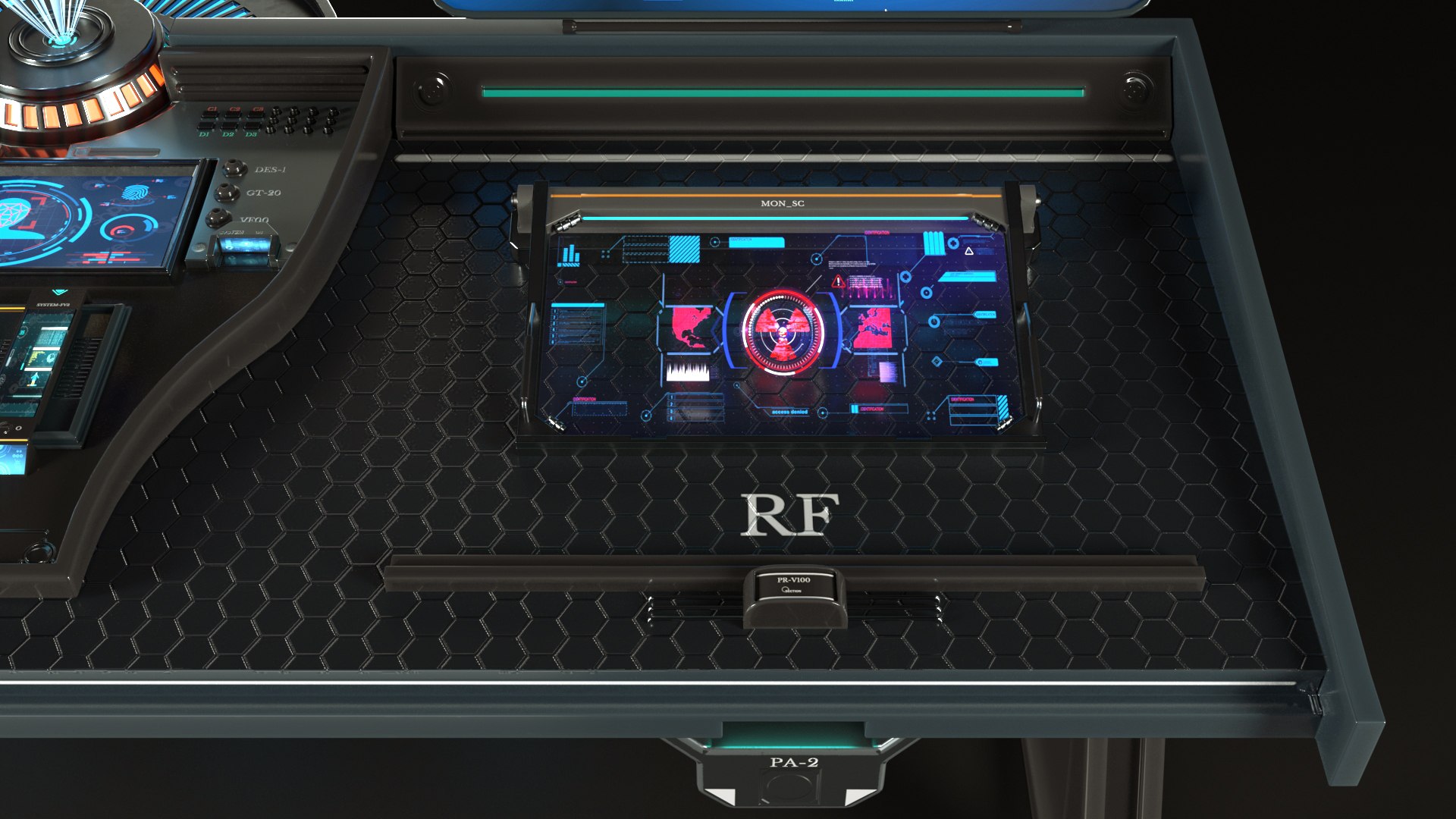 3D Model Control Panel Desk - TurboSquid 1987898