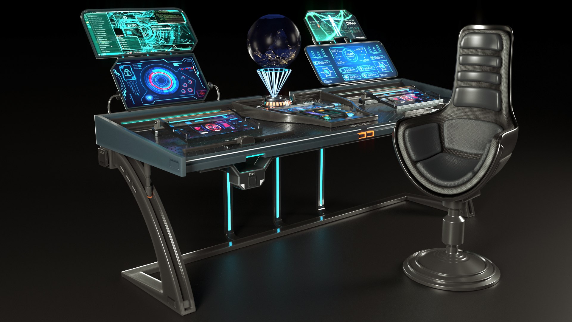 3D Model Control Panel Desk - TurboSquid 1987898