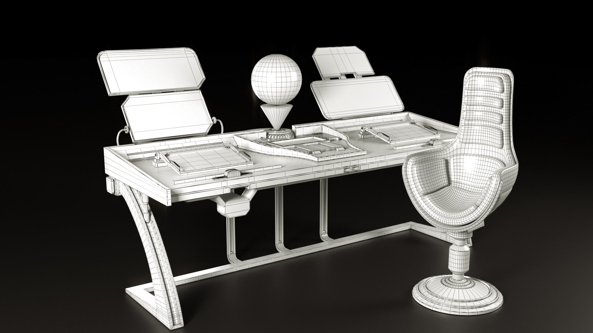 3D Model Control Panel Desk - TurboSquid 1987898