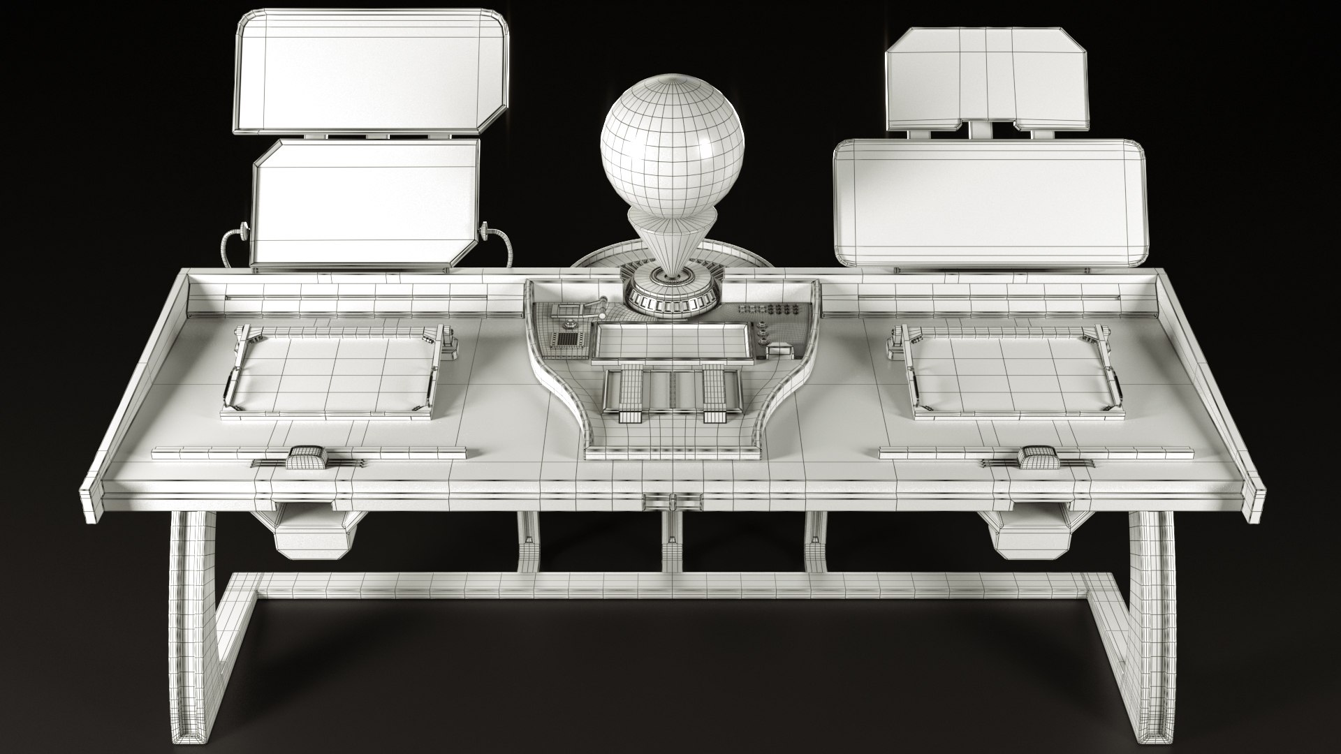 3D Model Control Panel Desk - TurboSquid 1987898