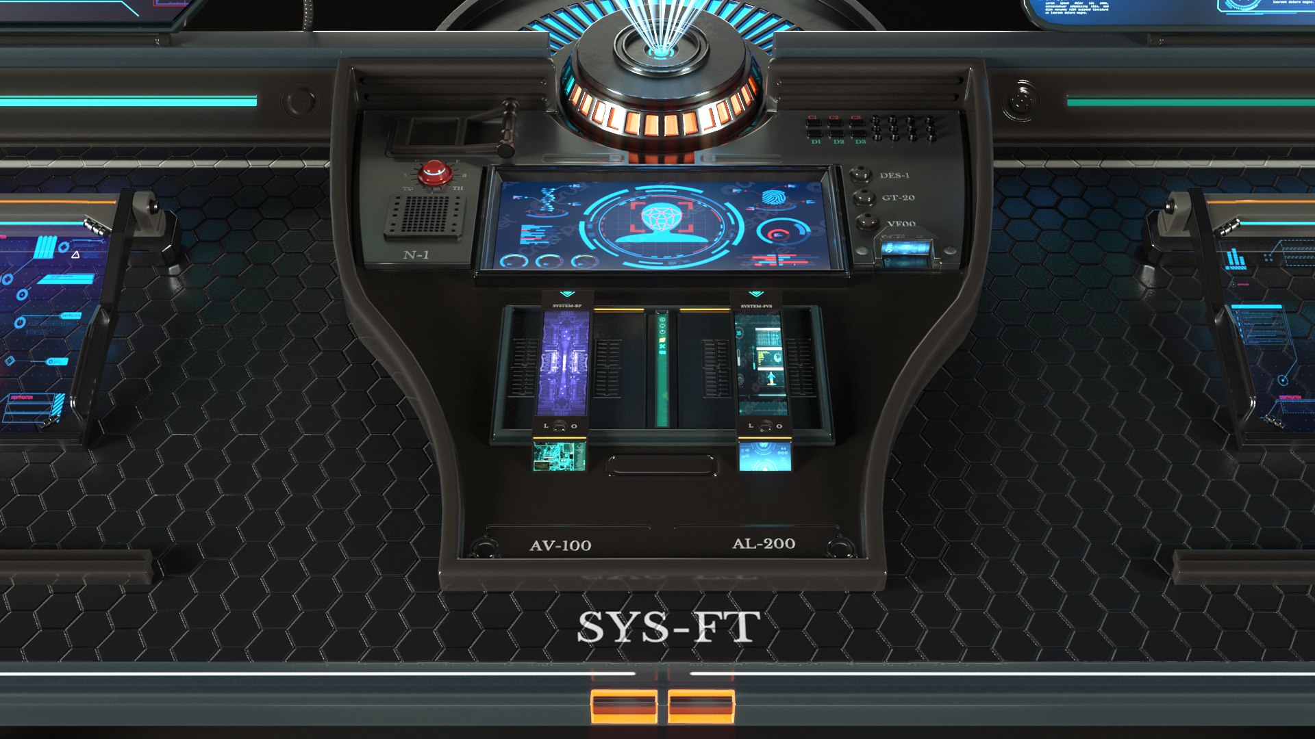 3D Model Control Panel Desk - TurboSquid 1987898