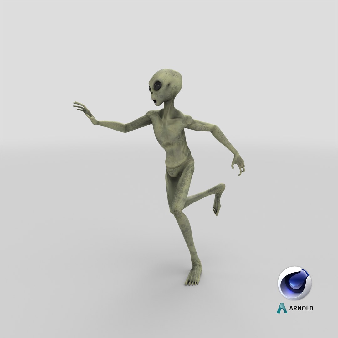 Running Humanoid Alien 3D Model - TurboSquid 1871150