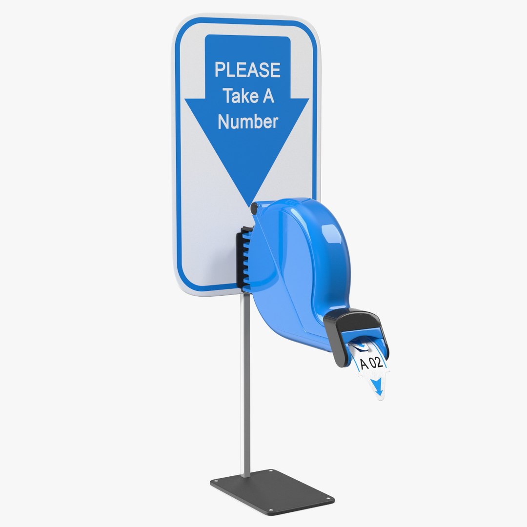 Manual Ticket Machine Blue 3D model - TurboSquid 2068876