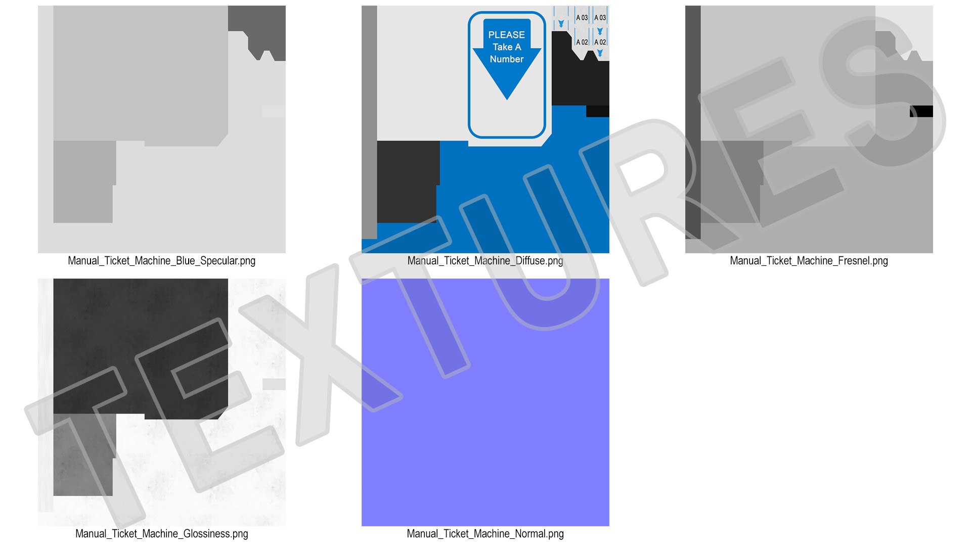 Manual Ticket Machine Blue 3D Model - TurboSquid 2068876