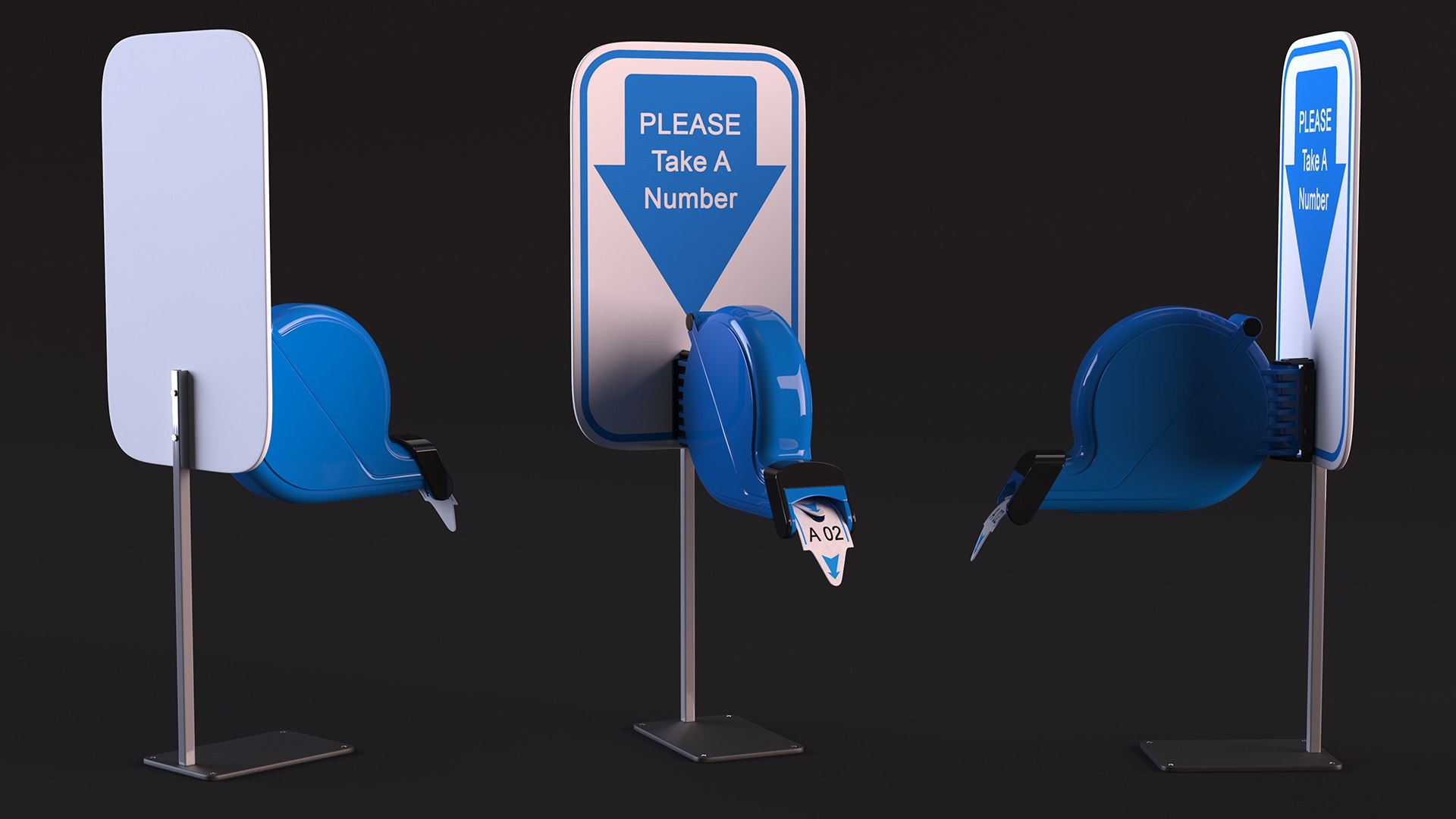 Manual Ticket Machine Blue 3D Model - TurboSquid 2068876