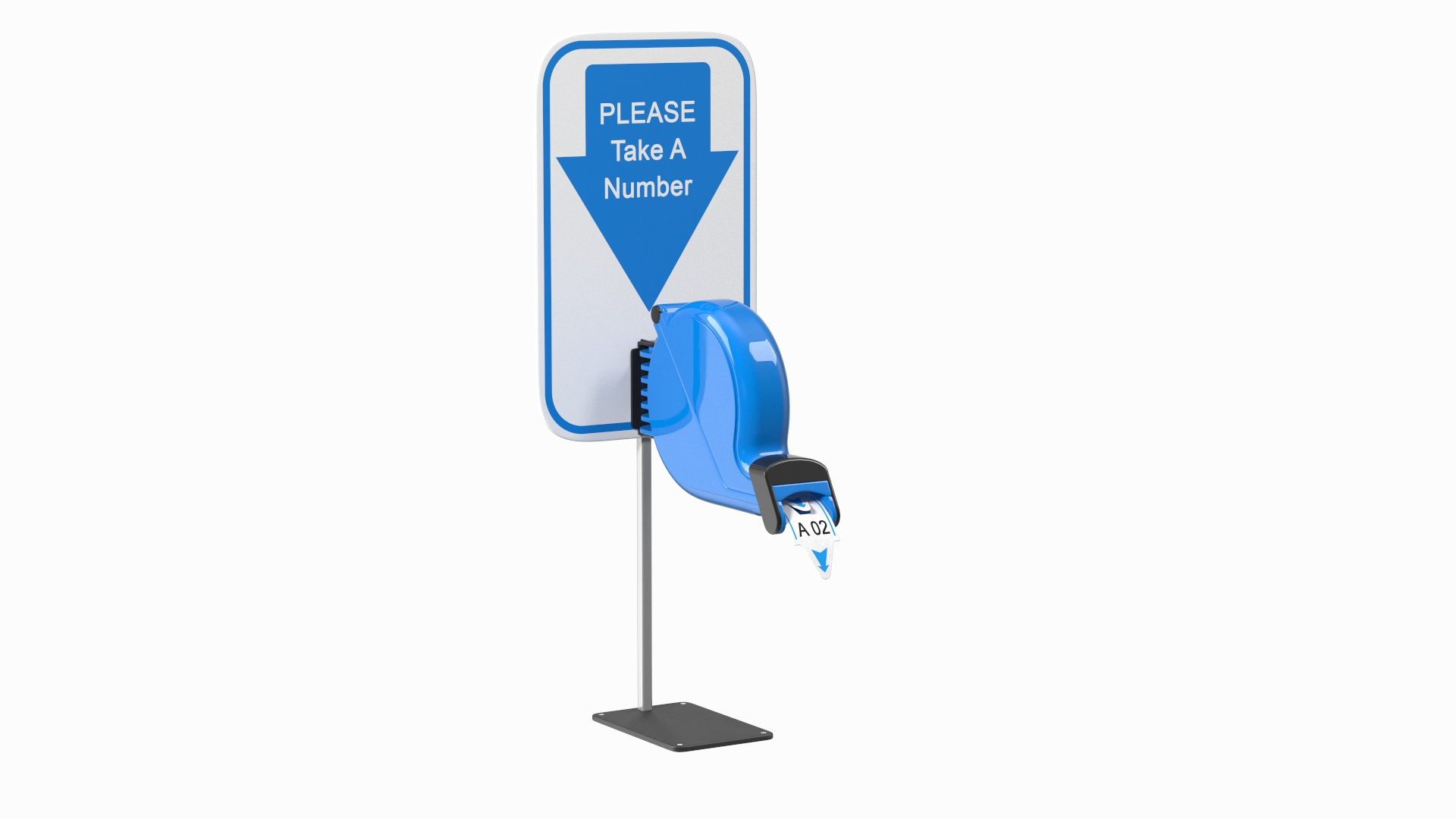 Manual Ticket Machine Blue 3D Model - TurboSquid 2068876