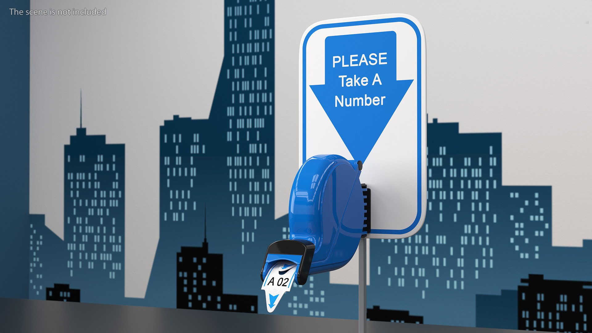 Manual Ticket Machine Blue 3D Model - TurboSquid 2068876