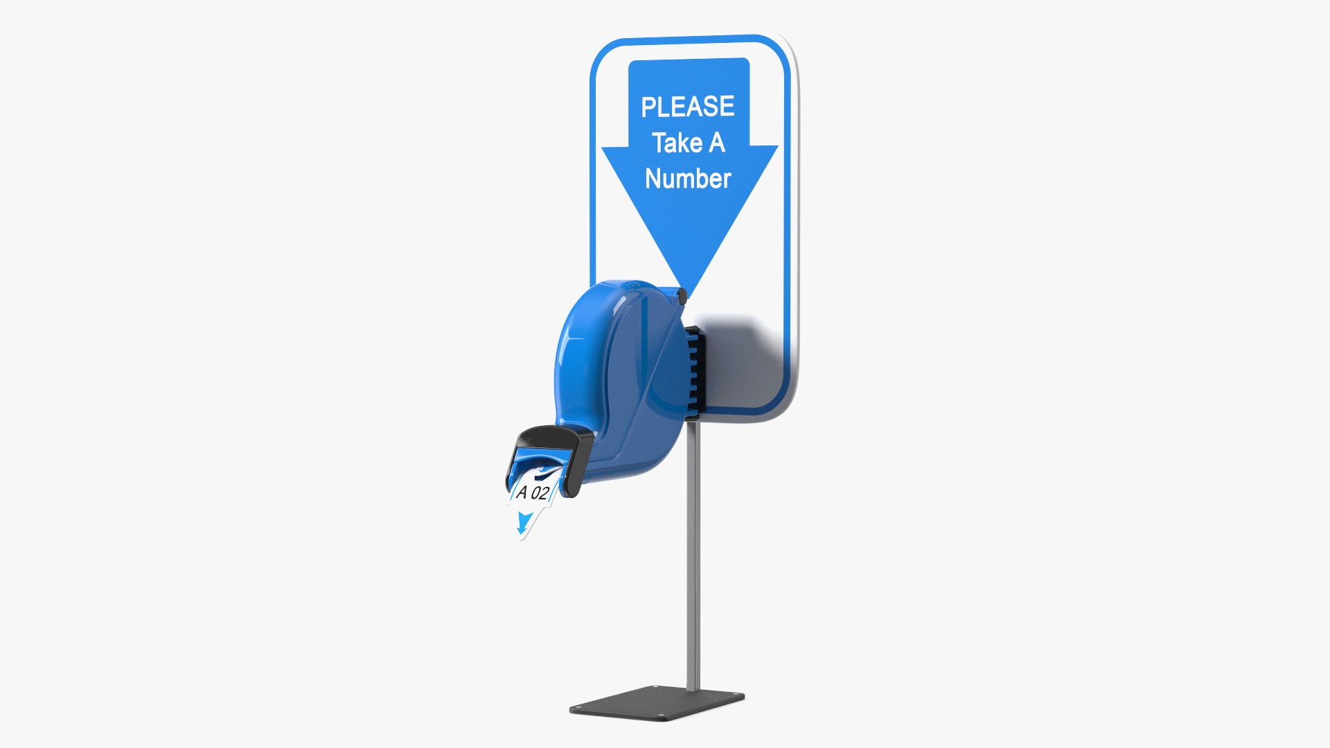 Manual Ticket Machine Blue 3D Model - TurboSquid 2068876