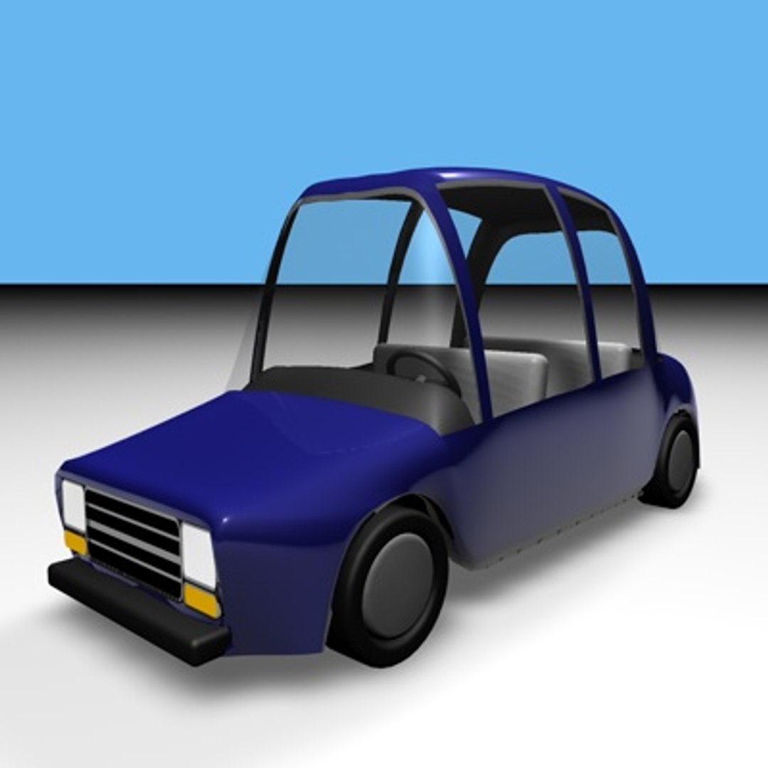 cartoon sedan 3d model