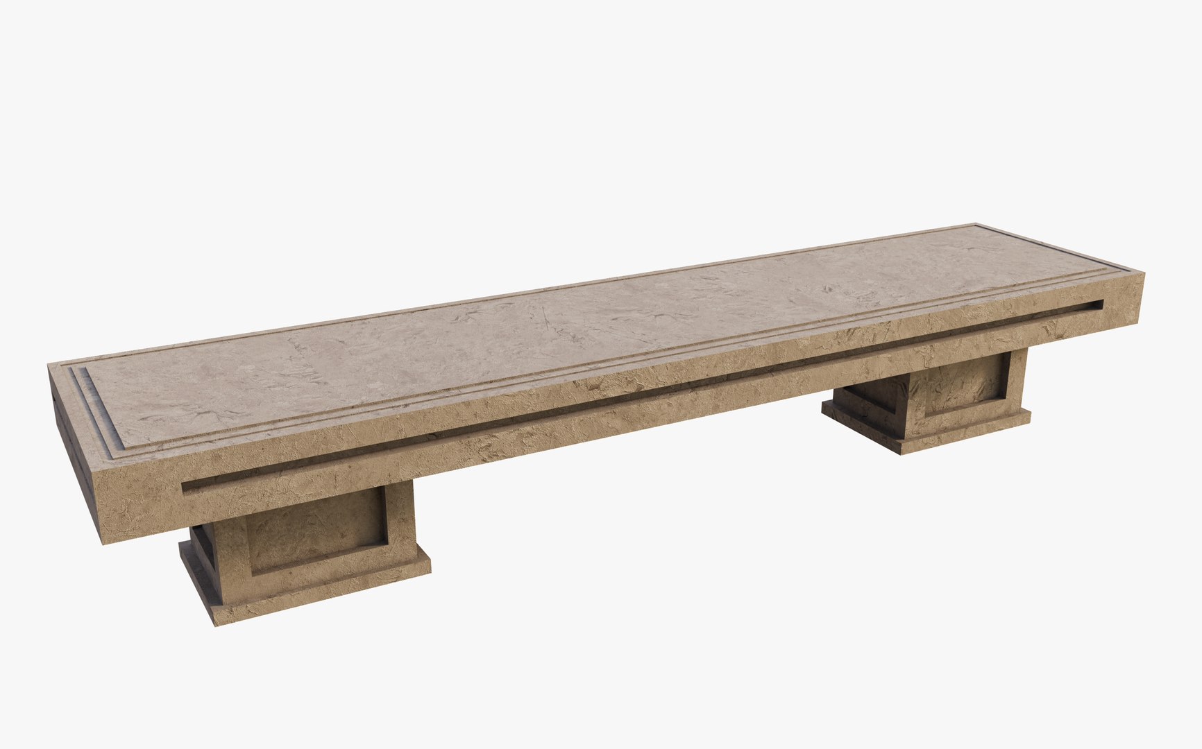 Free Ancient Stone Bench Model - TurboSquid 2273140