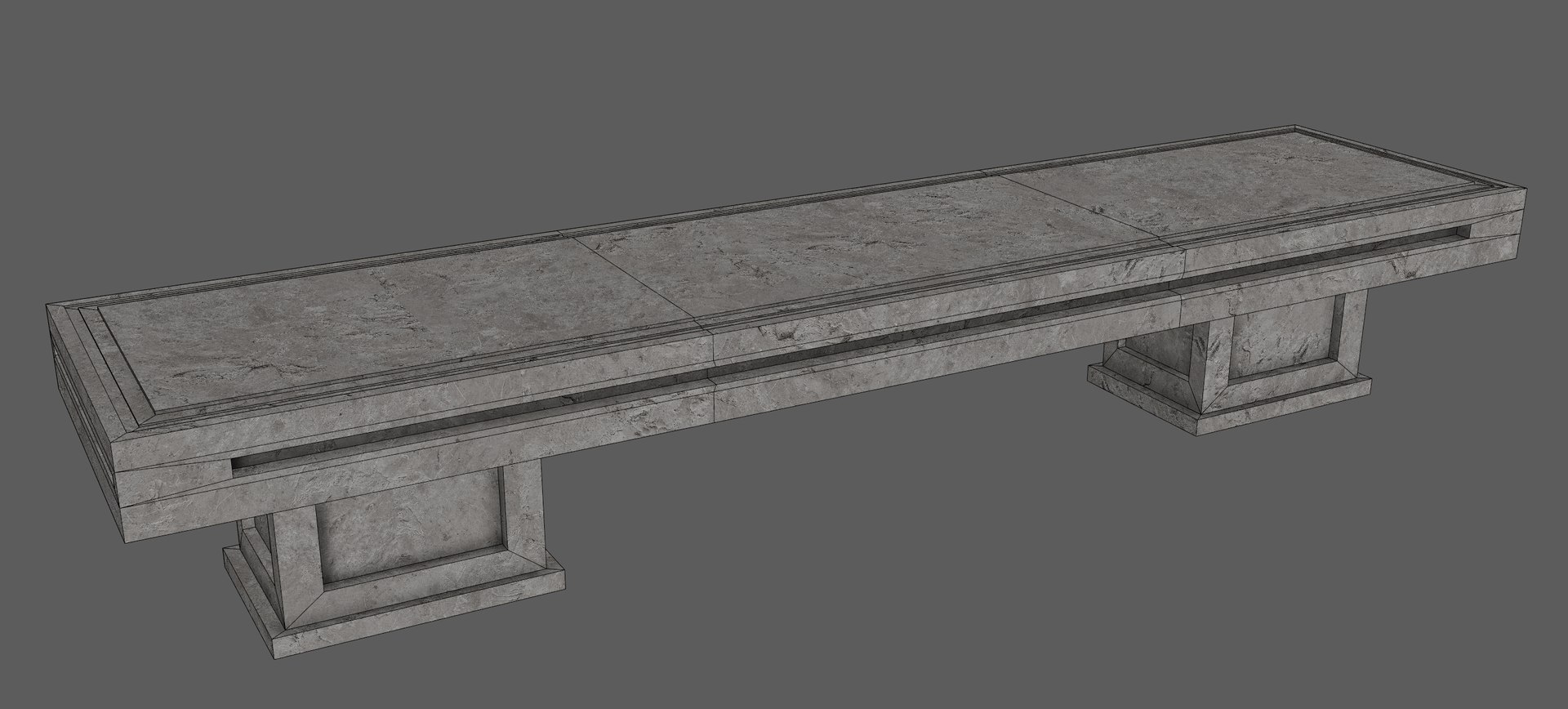 Free Ancient Stone Bench Model - TurboSquid 2273140