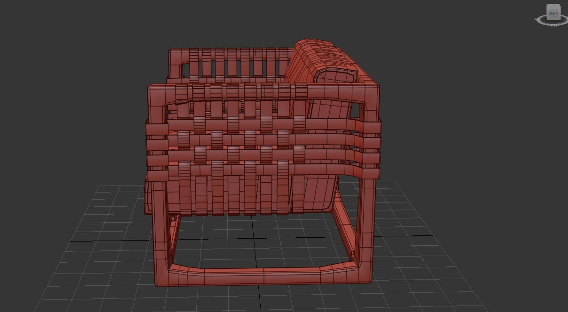 Webbing Armchair 3D Model - TurboSquid 1998972