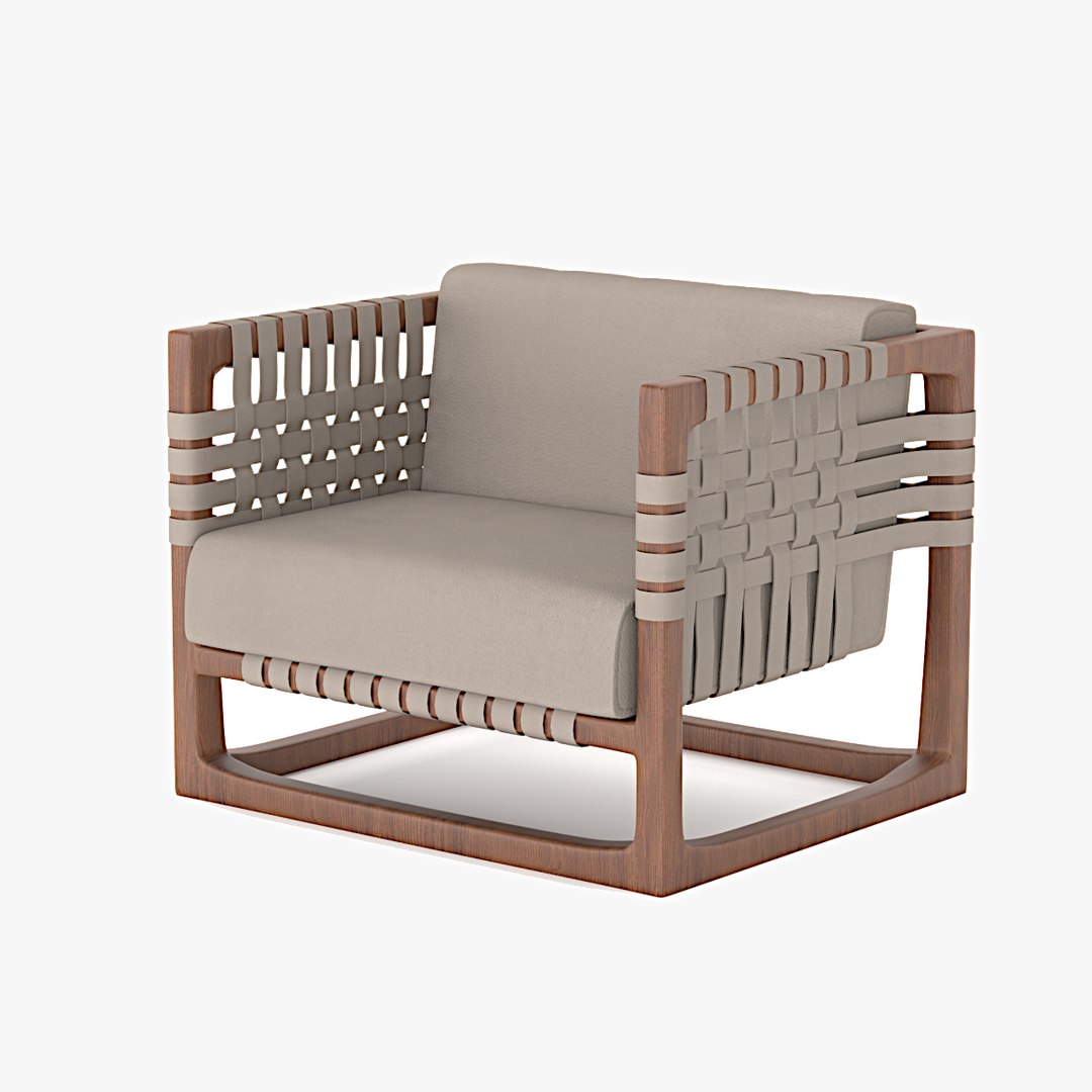 Webbing Armchair 3D Model - TurboSquid 1998972