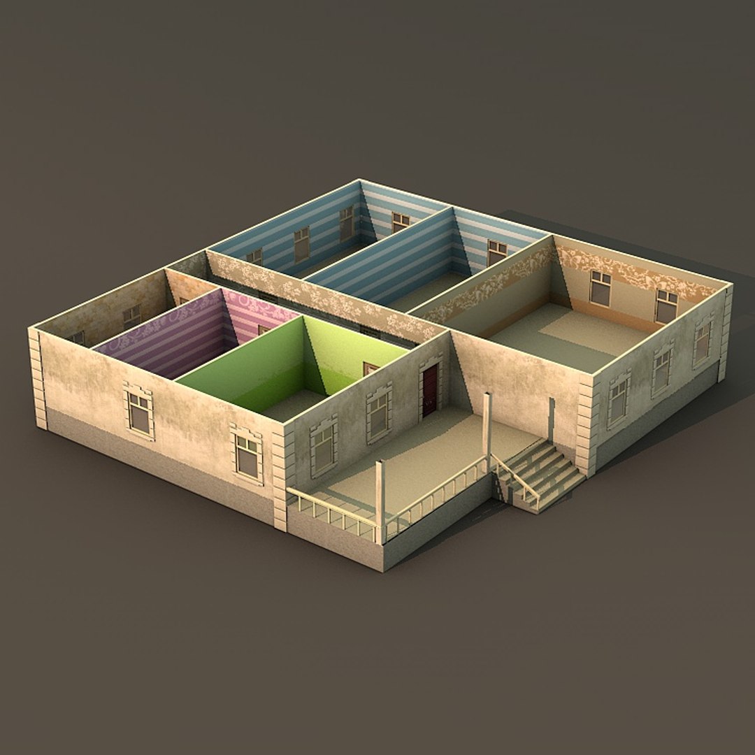 house interior building 3d model
