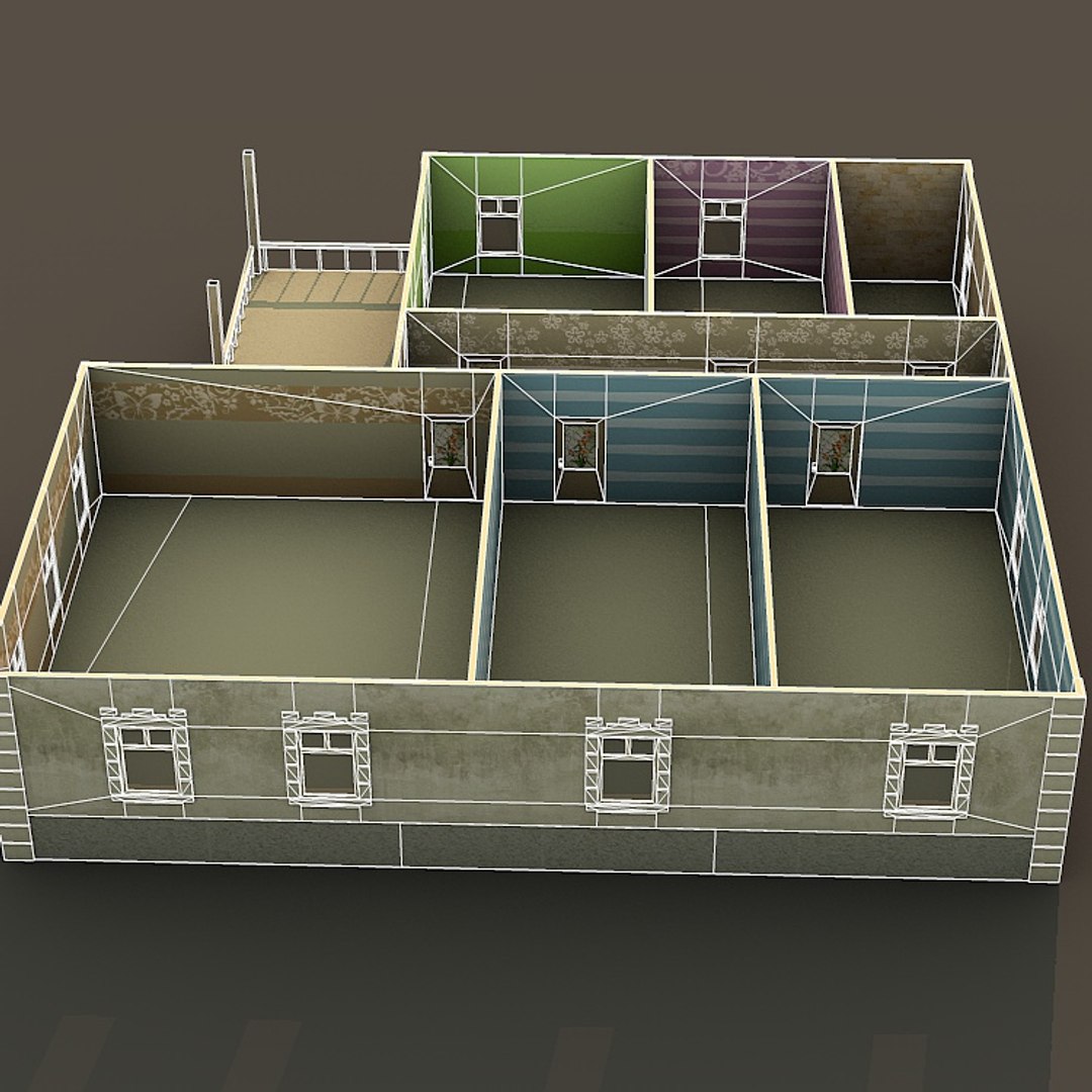 house interior building 3d model