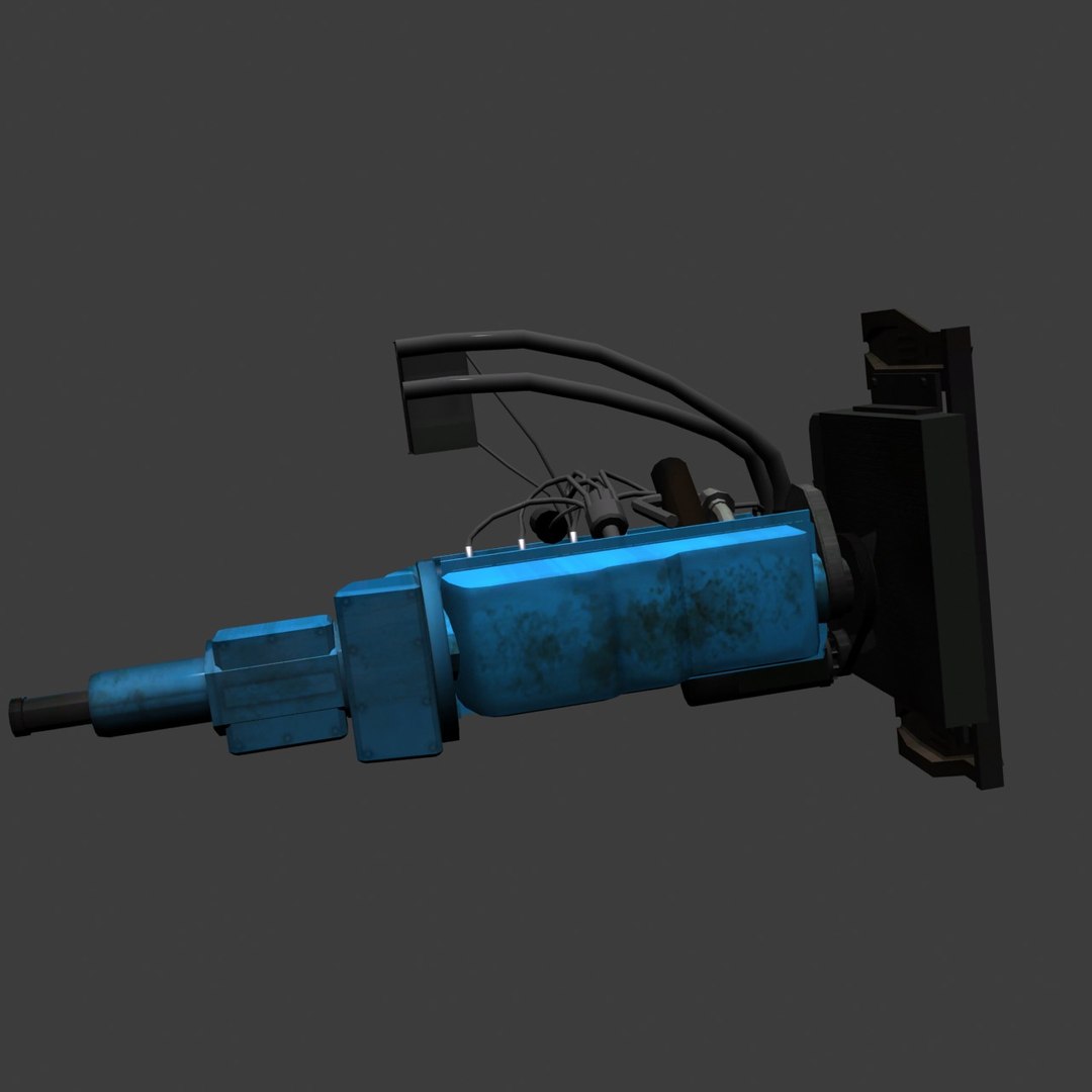 Low-poly Car Engine 3d Model