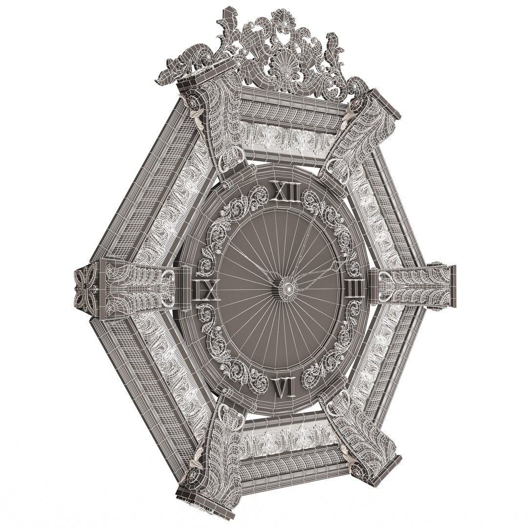 3D Classic Wall Clock 17 Chrome - TurboSquid 2137888