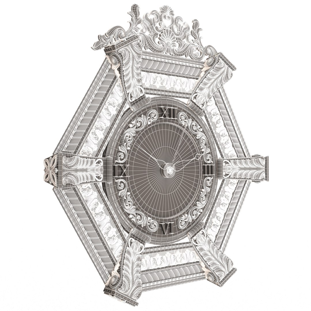 3D Classic Wall Clock 17 Chrome - TurboSquid 2137888