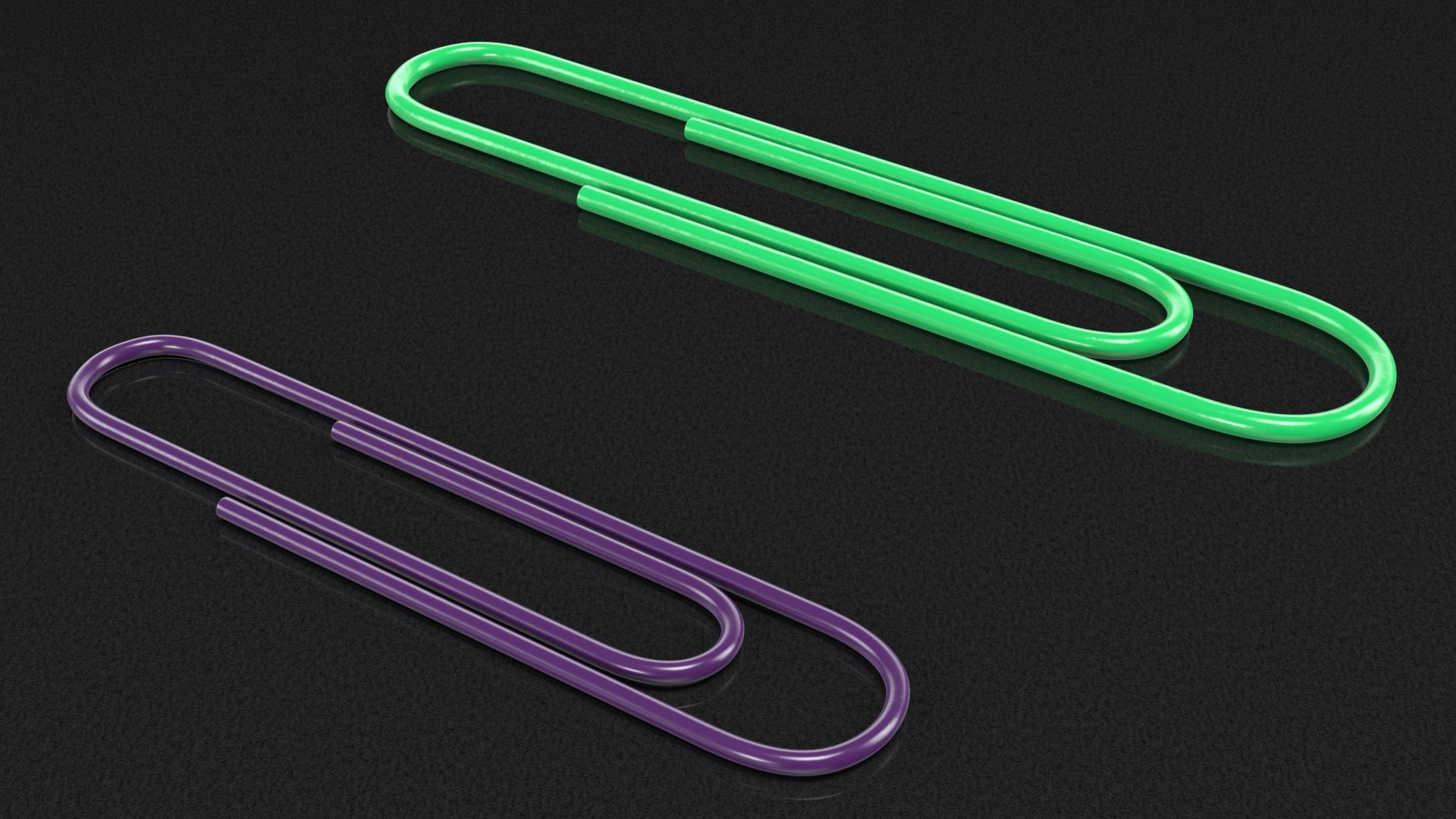 Paper Clip Oval Shape Color 3D model - TurboSquid 1861426