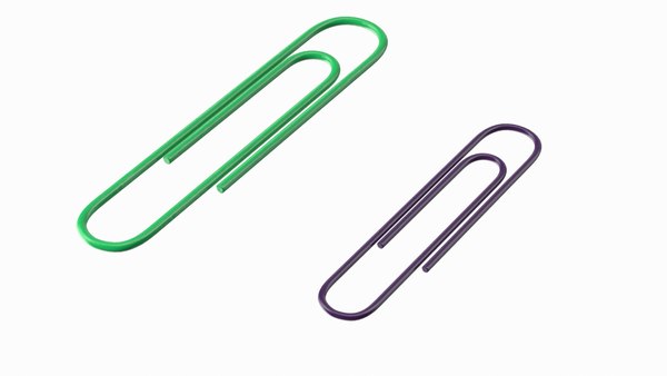 Paper Clip Oval Shape Color 3D model - TurboSquid 1861426