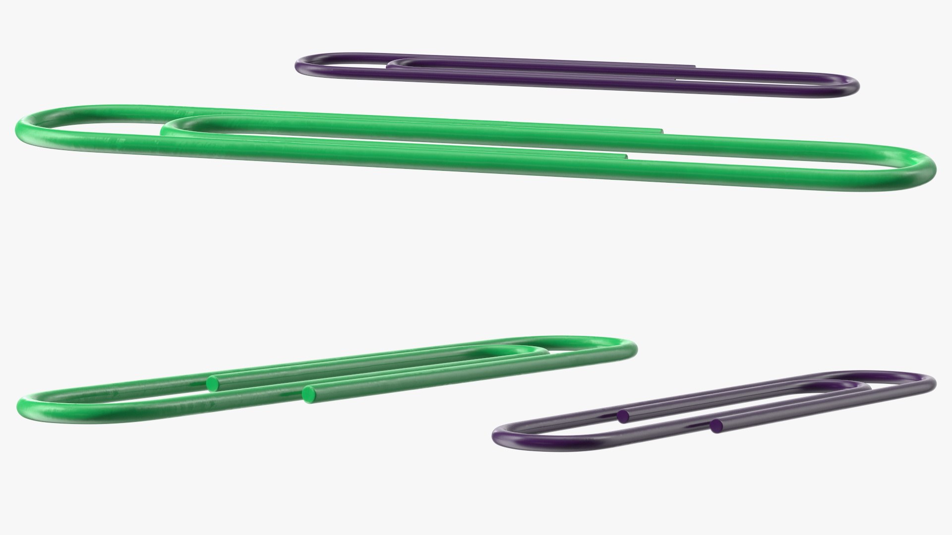 Paper Clip Oval Shape Color 3D model - TurboSquid 1861426